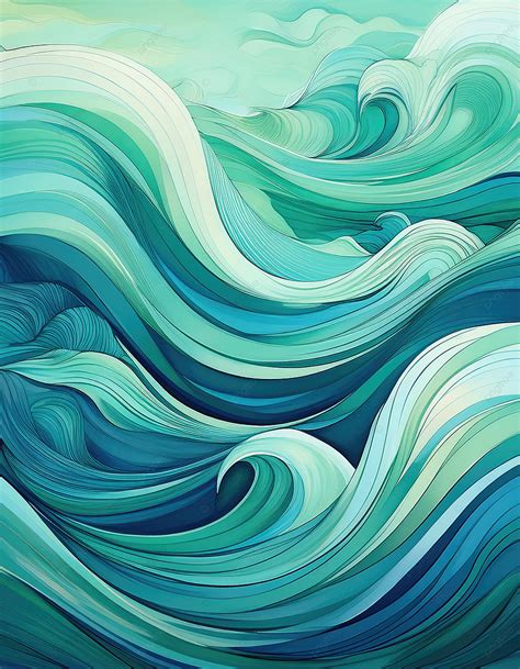 Abstract Ocean Wave Art Background Wallpaper Image For Free Download Pngtree