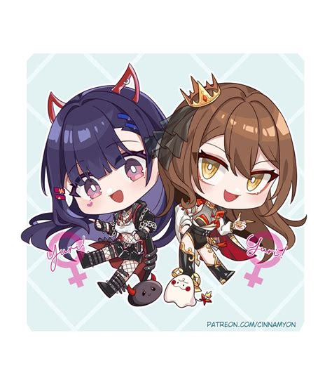 Akuma Nihmune Noomba And Mina Aoyama Indie Virtual Youtuber Drawn