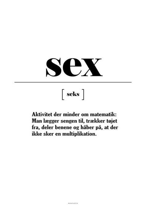 Plakat Med Sjov Sex Definition Unik Plakat