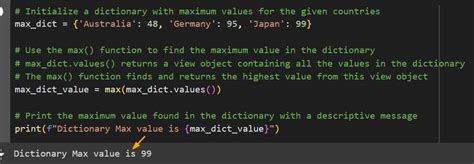 How I Find The Maximum Value In A Python Dictionary