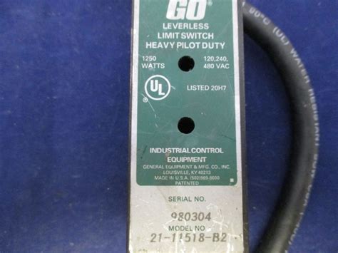 GO Leverless Limit Switch 21 11518 B2 Process Industrial Surplus