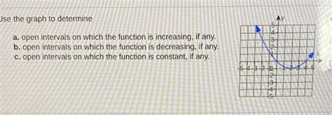 solved ay use the graph to determine a open intervals on
