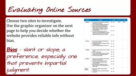 26c Evaluating Sources Ppt