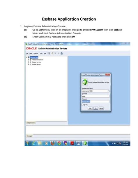 essbase app creation docx databases computer software and