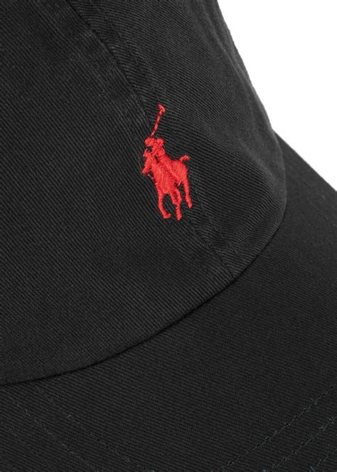 Polo Ralph Lauren Black Embroidered Twill Cap Polo Ralph Lauren
