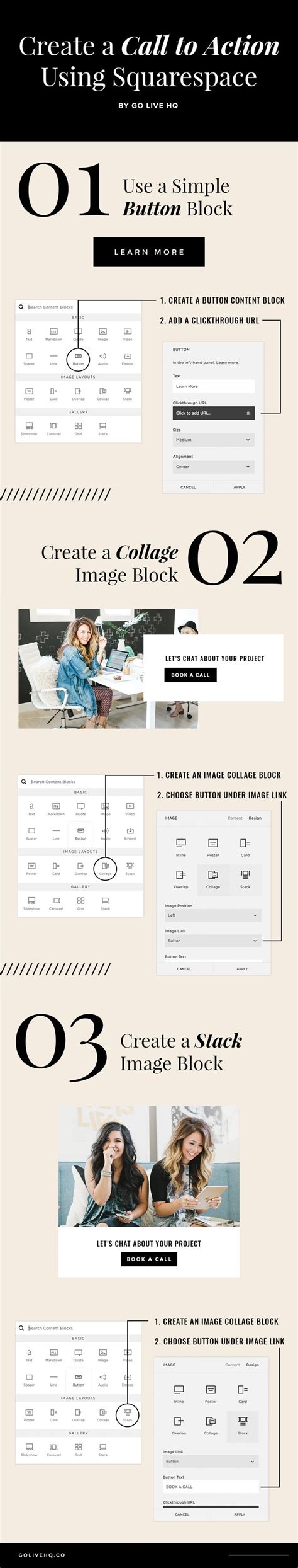 Create A Call To Action Using Squarespace Squarespace Call To Action Squarespace Web Design