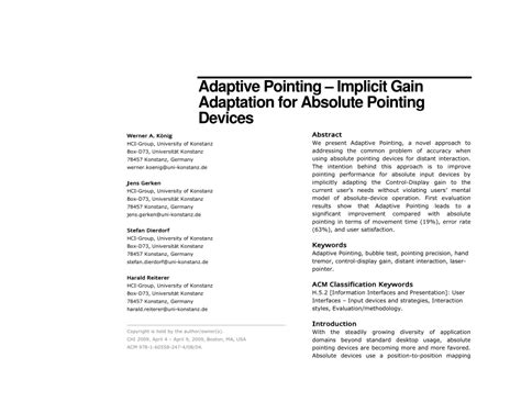 Pdf Adaptive Pointing Implicit Gain Adaptation For Absolute