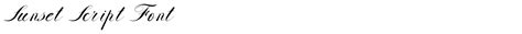 Sunset Script Font