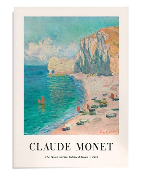 The Beach And The Falaise Damont By Claude Monet Fine Art Print