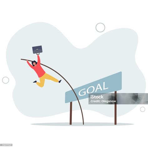 장애물을 극복하고 경쟁 성능 또는 기술을 이기기 위해 비즈니스 목표 또는 목표 성공 성취 또는 도전에 도달하고 사람들과 함께 우승자 Conceptflat