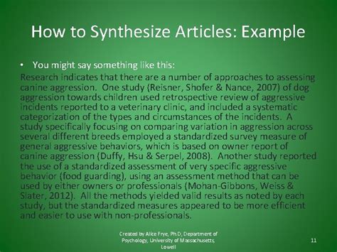 How To Synthesize Articles For A Paper Create