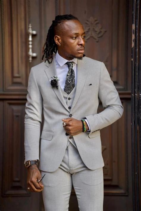 Light Grey Wedding Suit