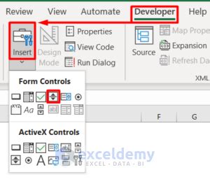 How To Create Spin Button With VBA In Excel 3 Useful Methods