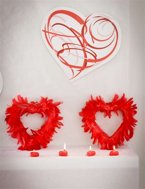 Herz Saint Valentin Deko Tischuntersetzer Wanddekoration Festdekoration