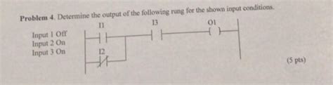 solved problem 4 determine the output of the following rung
