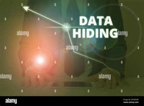 writing note showing data hiding business concept for secretly