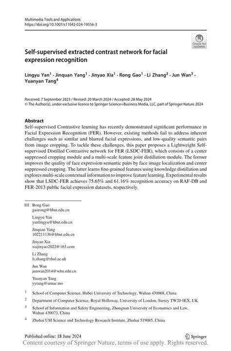 Self Supervised Extracted Contrast Network For Facial Expression Recognition Request Pdf