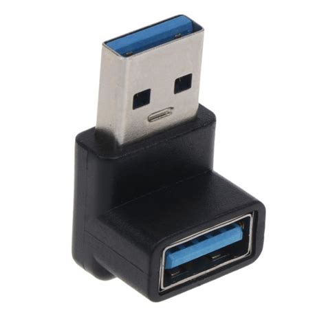 90 Degree USB 3 0 Coupler USB Female To Male Adapter Gender Changer Cable Extension Connector 1