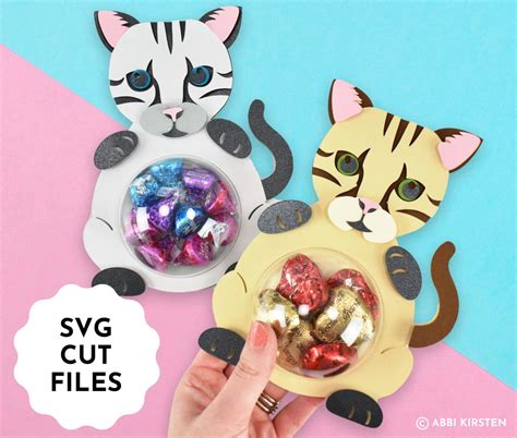Kitty Cat Candy Holders Svg Cut Files Candy Holders Etsy