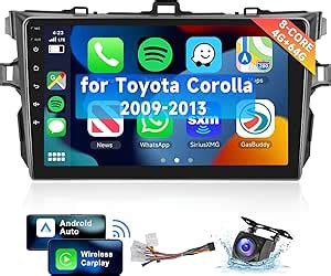 8 Core 4g64g For Toyota Corolla 2009 2013 Car Radio With Wireless