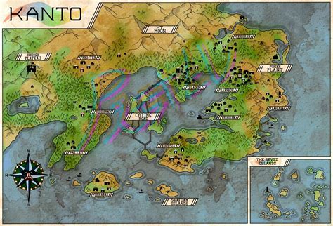 Kanto Map English Remastered Kanto And Johto Overworld And Caves Map