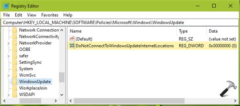 Prevent Windows From Connecting Windows Update Internet Locations