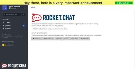 [new] Global Announcement · Issue 606 · Rocketchat Feature Requests · Github