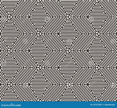 Vector Seamless Pattern Modern Stylish Texture Repeating Geometric Tiles From Striped Elements