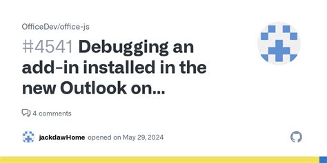 Debugging An Add In Installed In The New Outlook On Windows Desktop · Issue 4541 · Officedev