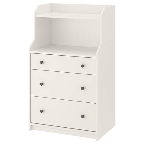 Комод с 3 ящиками/полкой - IKEA HAUGA, 70x116 см, белый ХАУГА ИКЕА за ...