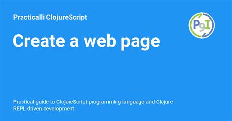 create a web page practicalli clojurescript