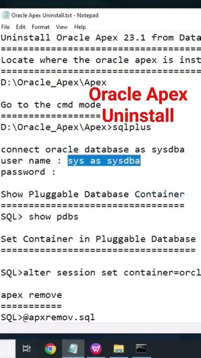 Oracle Apex Uninstall Youtube