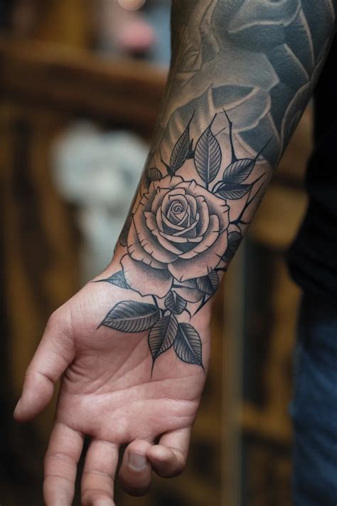 24 Amazing Rose Tattoo Ideas On Hand
