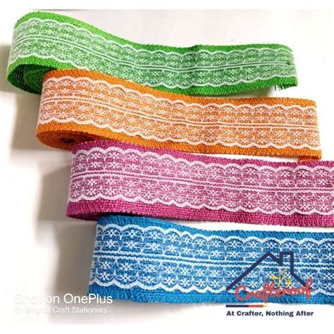 Jute Lace Vibrant Colors Crafteroof