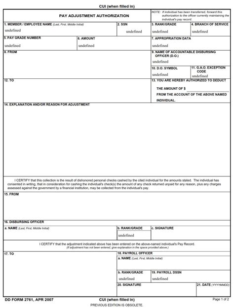 Dd Form 2761 Printable Form 2025