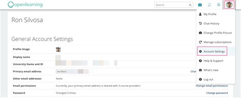 How Do I Add And Set A Secondary Email As Primary Email Account Settings OpenLearning Help