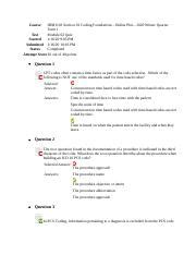 HIM Section Coding Foundations Quiz Docx Course HIM Section Coding Foundations