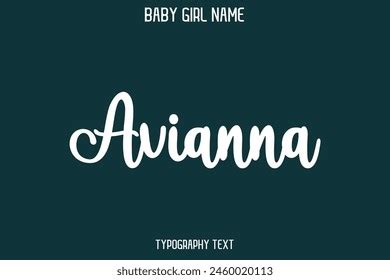 Avianna Female Name Stylish Lettering Cursive Stock Vector Royalty
