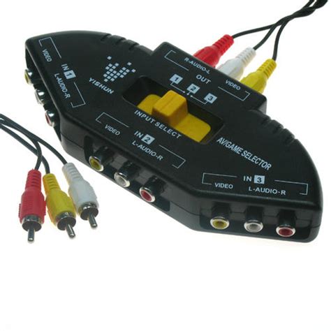 PORTS AUDIO VIDEO AV SWITCH AUDIO VIDEO IN INPUT OUTPUT SWITCH SELECTOR HUB At Best Prices