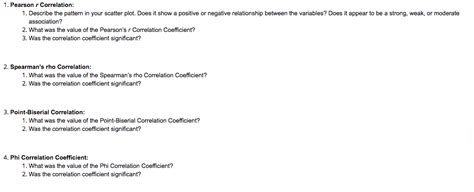 Solved For The First Correlation Problems You Will Need Chegg