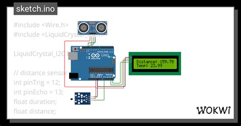 Tempultrasoniclcd Wokwi Esp32 Stm32 Arduino Simulator