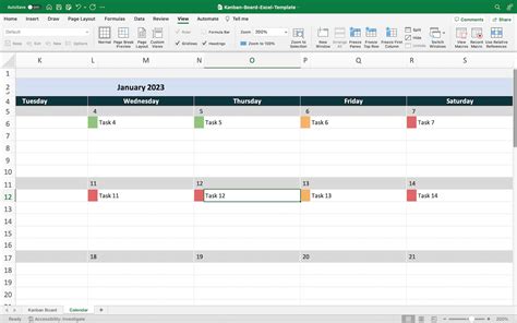 Kanban Board Excel Template Task Tracker Project Etsy