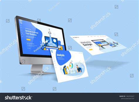 Web Design Template Vector Illustration Concept Stock Vector Royalty Free 1362353327