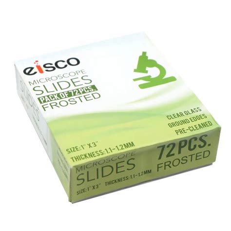 Glass Microscope Slides กระจกสไลด์ สำหรับกล้องจุลทรรศน์ 72 Pk Precleaned Groundandpolished Edges