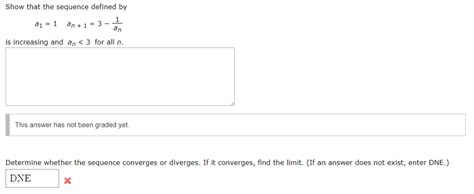 Solved Show That The Sequence Defined By A A N Chegg Com