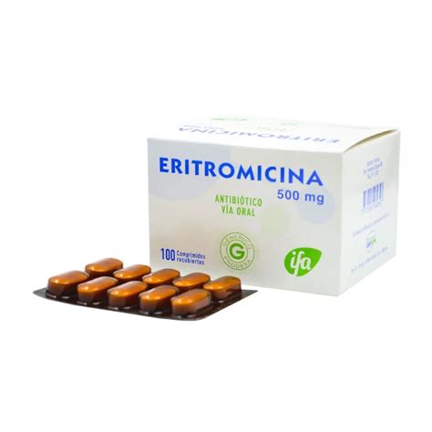 Eritromicina 10tab 500mg Tabletas Farmaventa El Yerro Menú