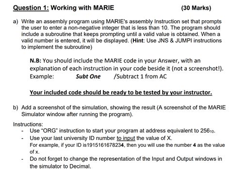 Solved Write An Assembly Program Using Maries Assembly