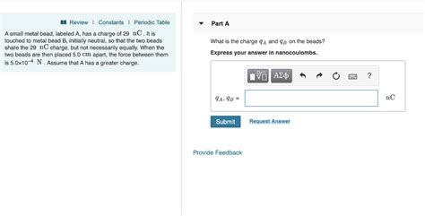 solved reviewi constants periodic table parta a small metal