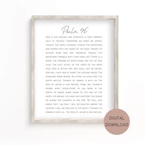 Psalm 46 Bible Printable Wall Art Printable Christian Decor