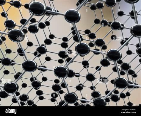 3d Rendering Of Graphene Molecular Structure Hexagonal Geometric Form